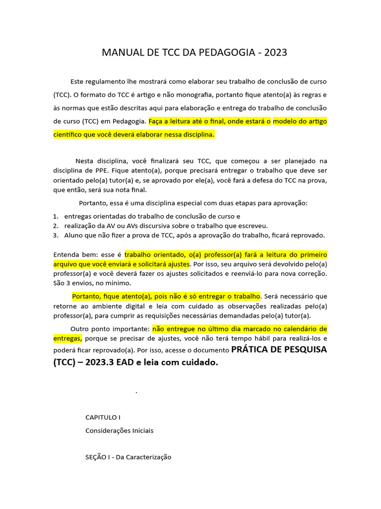 Manual Do TCC 2023 1 - 1 | PDF