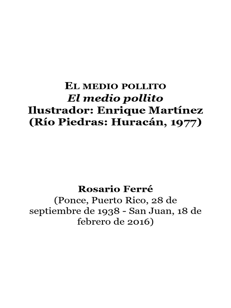 El Medio Pollito | PDF