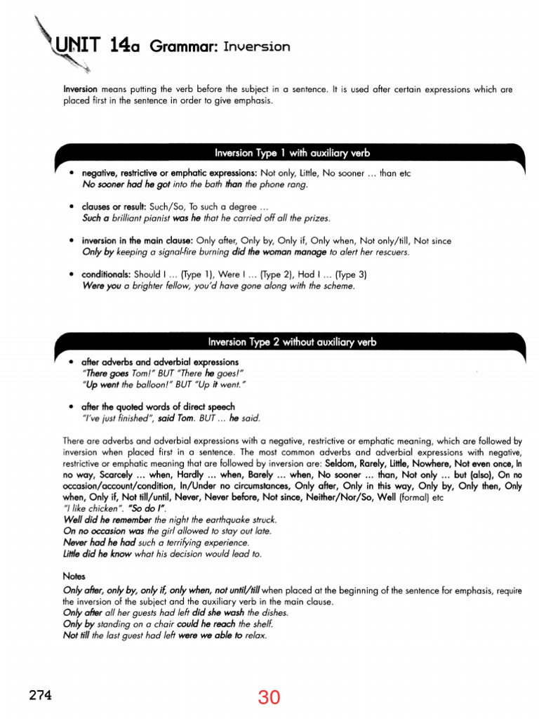 Inversion | PDF | Adverb | Sentence (Linguistics)