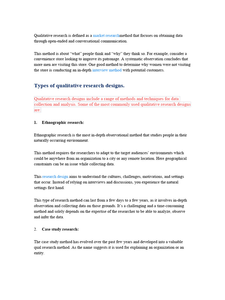 Qualitative Research | PDF