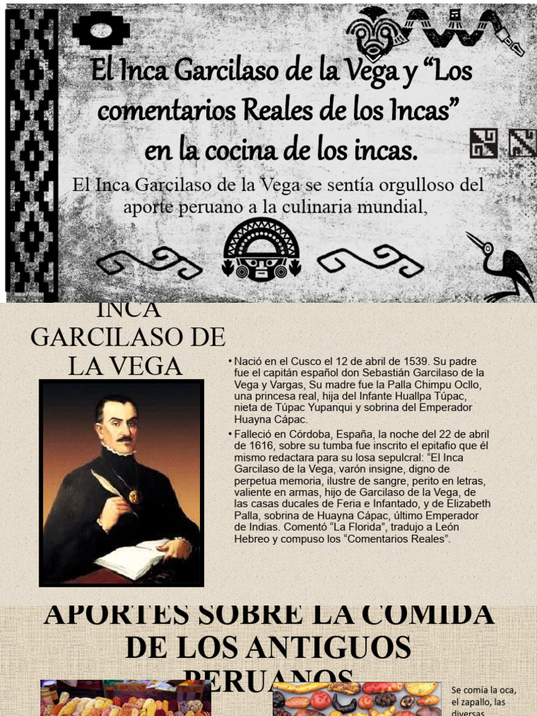 Aportes del Inca Garcilaso a la Cocina Inca | PDF | Alimentos | Cocina ...