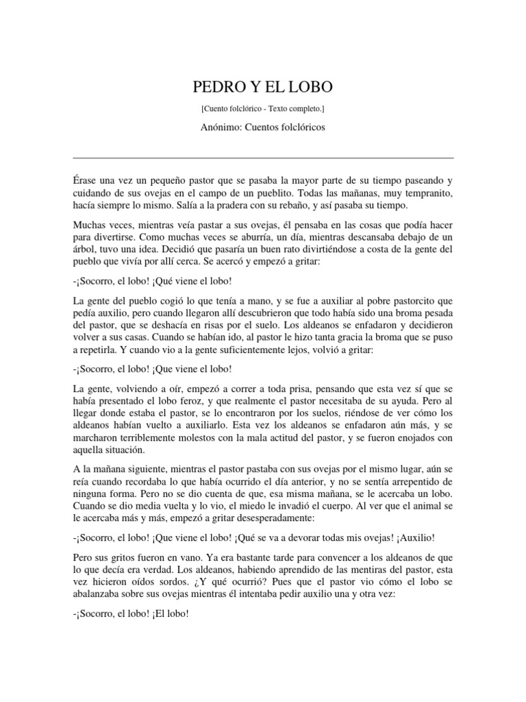 Pedro y El Lobo | PDF