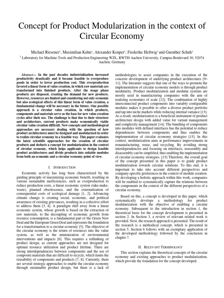 03 PICMET Keuper Hellwig Submission | PDF | Modularity | Sustainability