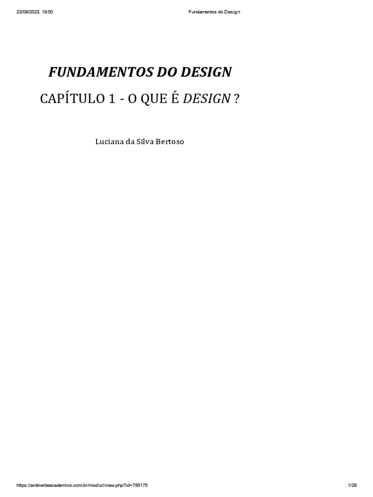 Fundamentos Design - Unidade 1 | PDF | Carreira e Crescimento