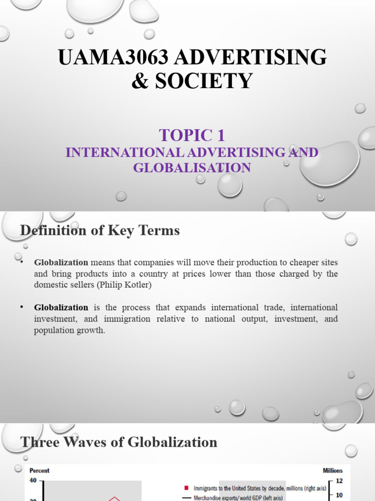 Topic 1 - International Advertising and Globalisation | Download Free PDF | Globalization ...