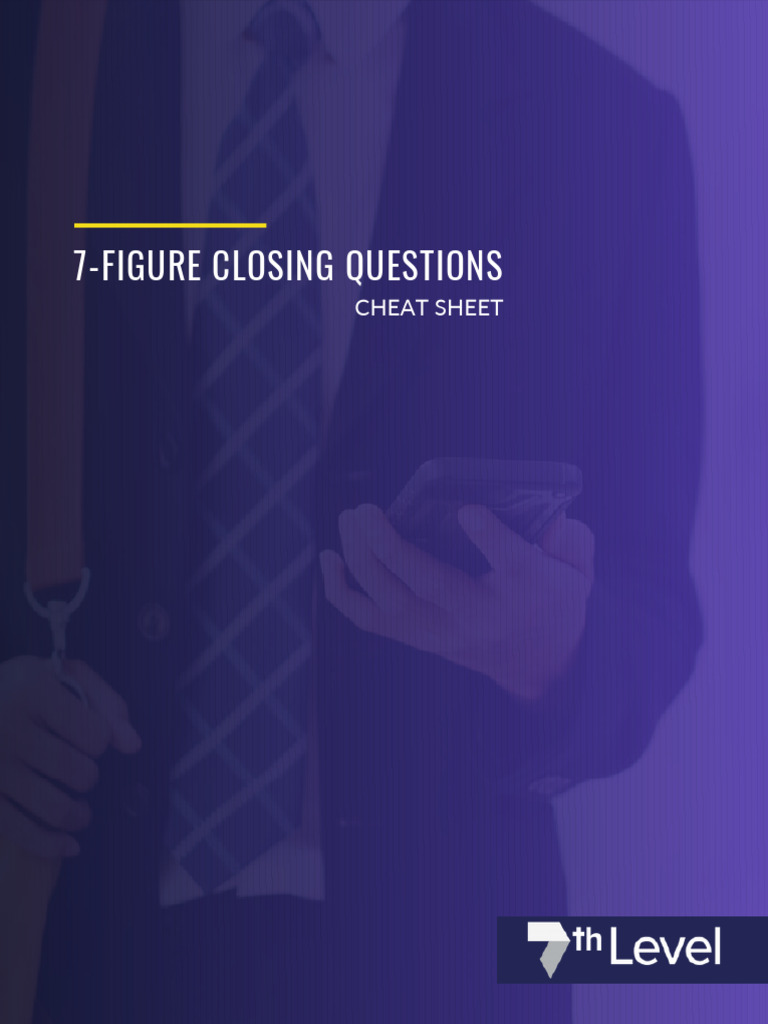 7 Figure Closing Questions | PDF