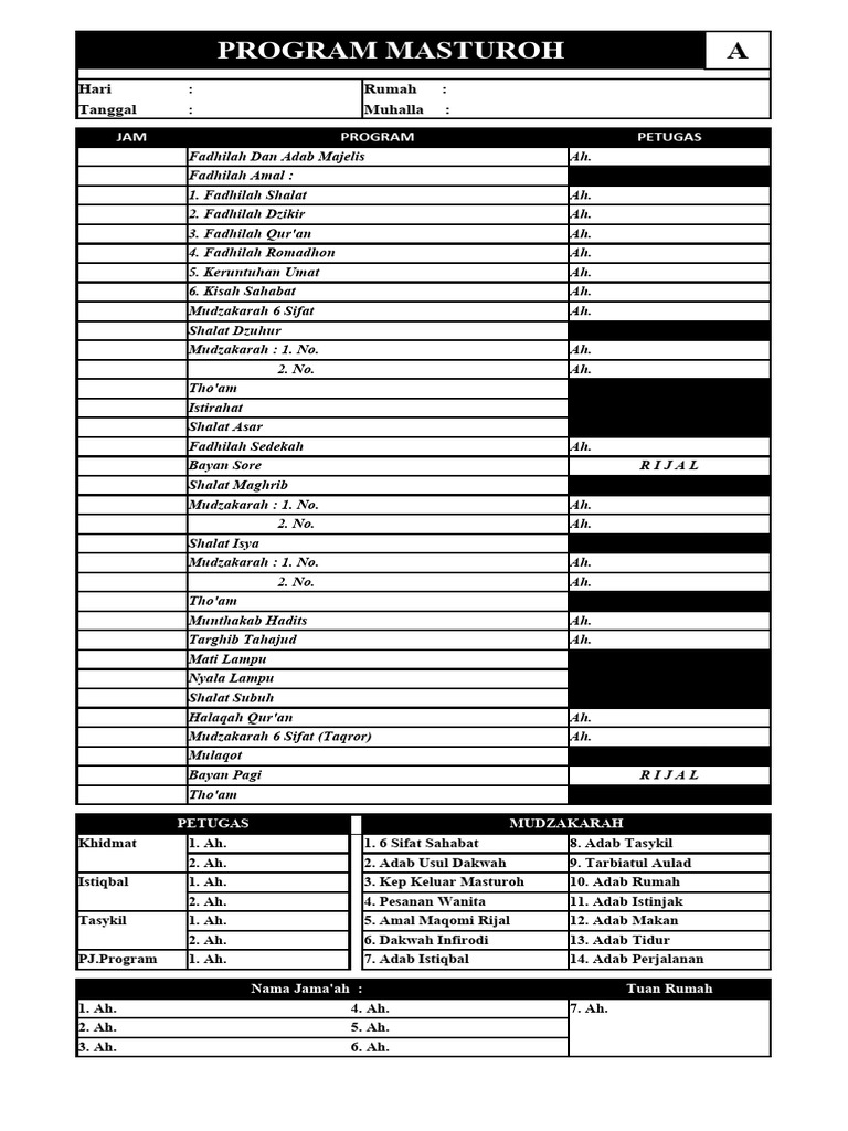 Islamic Spiritual Program Guide | PDF