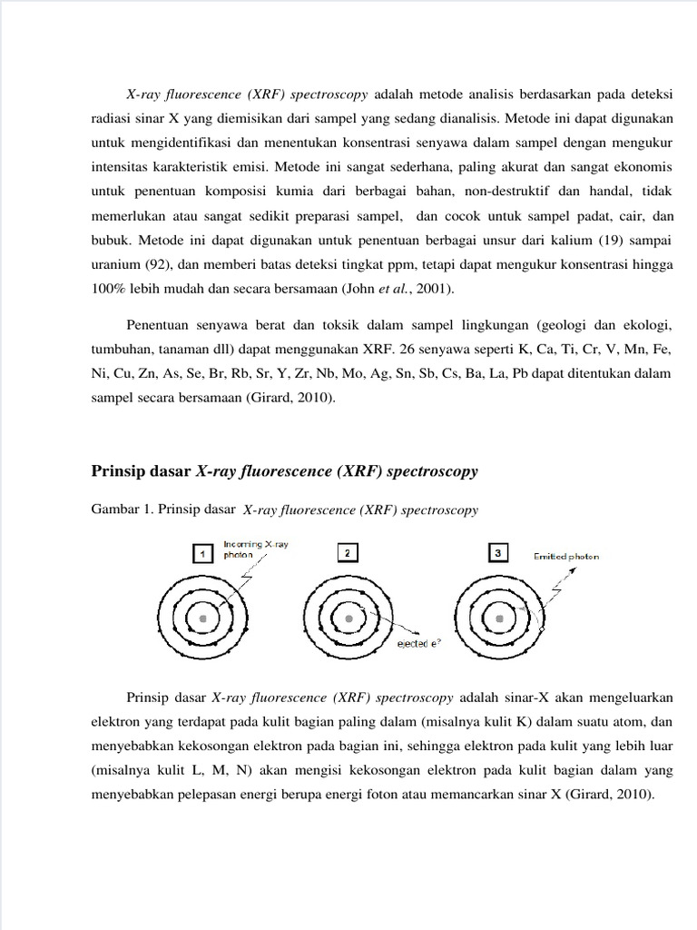Prinsip Metode X-Ray Fluorescence | PDF