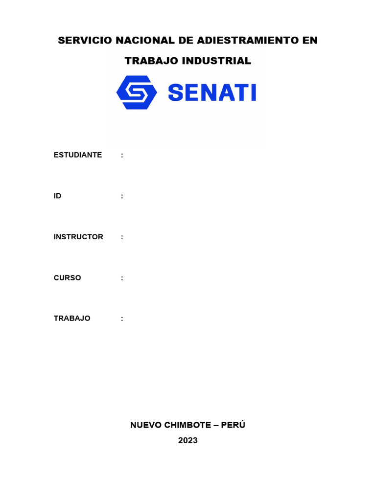 Caratula Senati | PDF