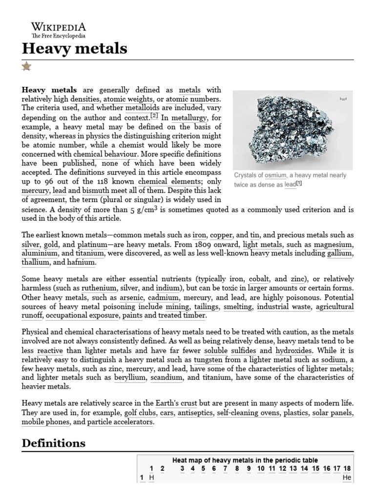 Heavy Metals | PDF | Technology & Engineering