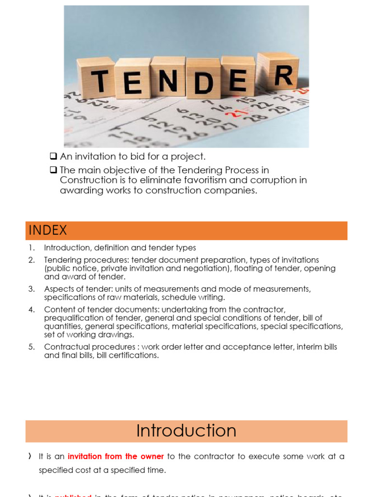 TENDERS | PDF