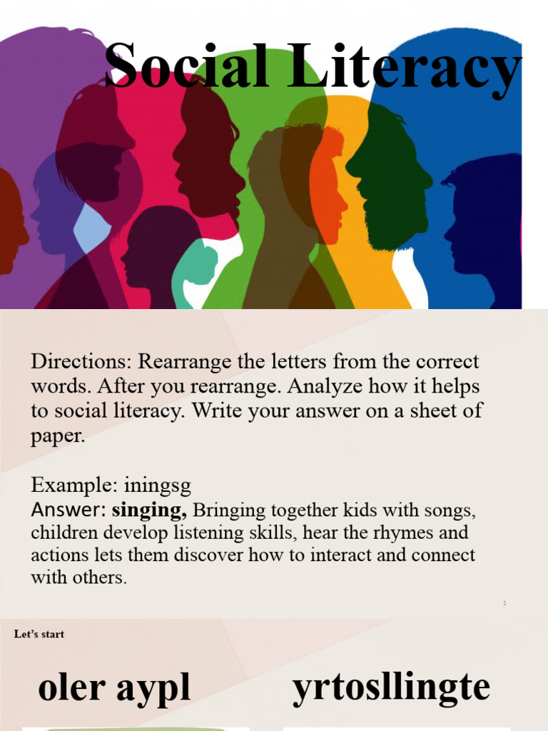Social Literacy (Group1) | PDF