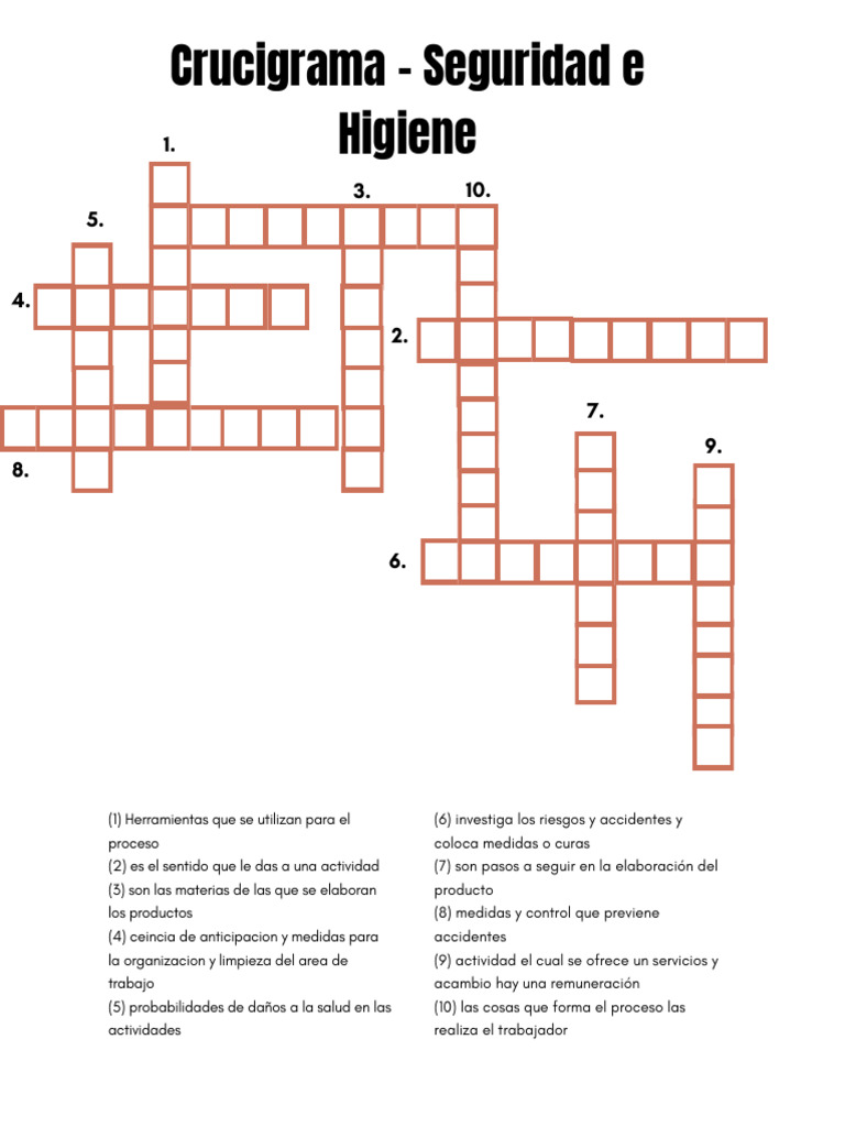 El Cuerpo Humano Crucigrama Ficha de Ejercicios Marrón Ilustrativo | PDF