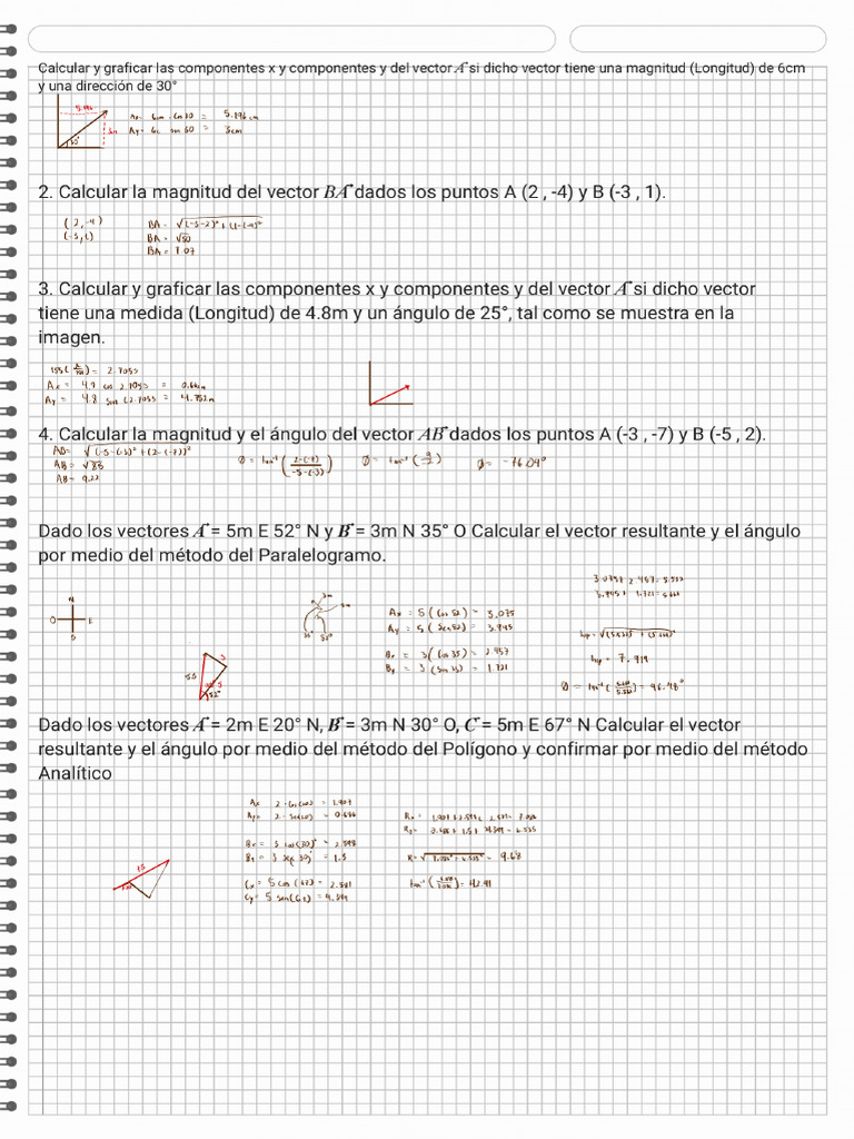 Tarea Vectores | PDF