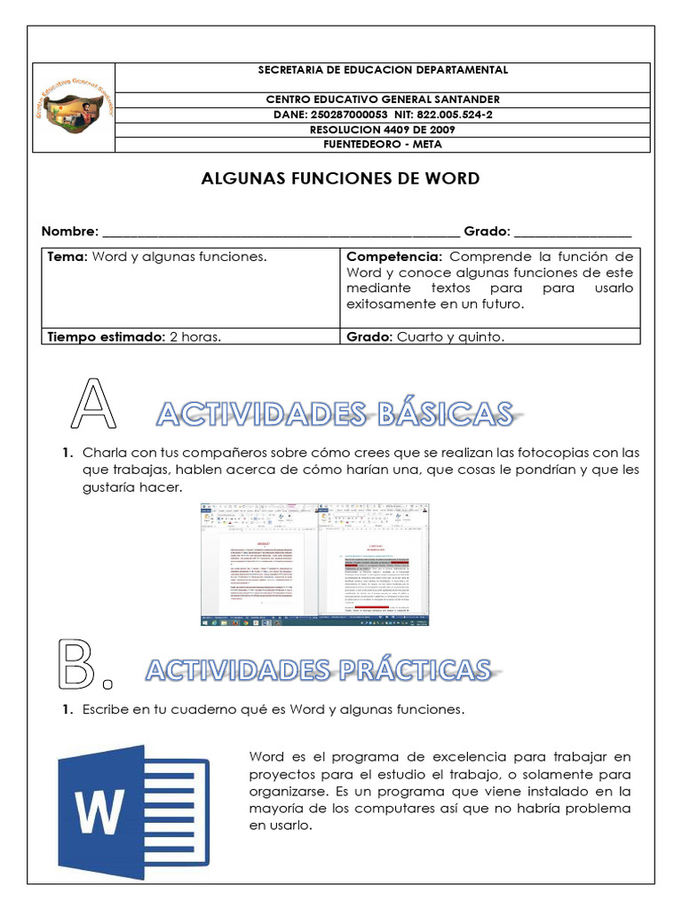 Guia de Informatica Grado Quinto | PDF
