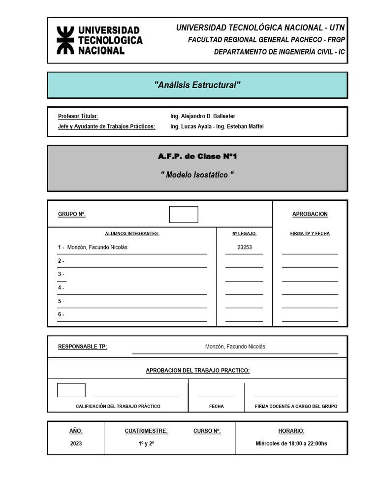 Modelo Isostático en Análisis Estructural | PDF