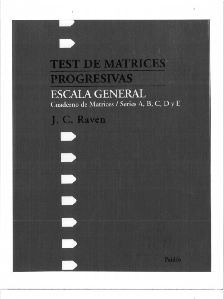 Test de Matrices Progresivas (Raven) | PDF