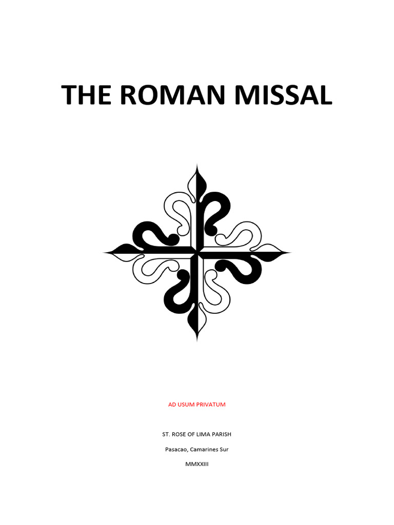 The Roman Missal | PDF | Eucharist | God The Father