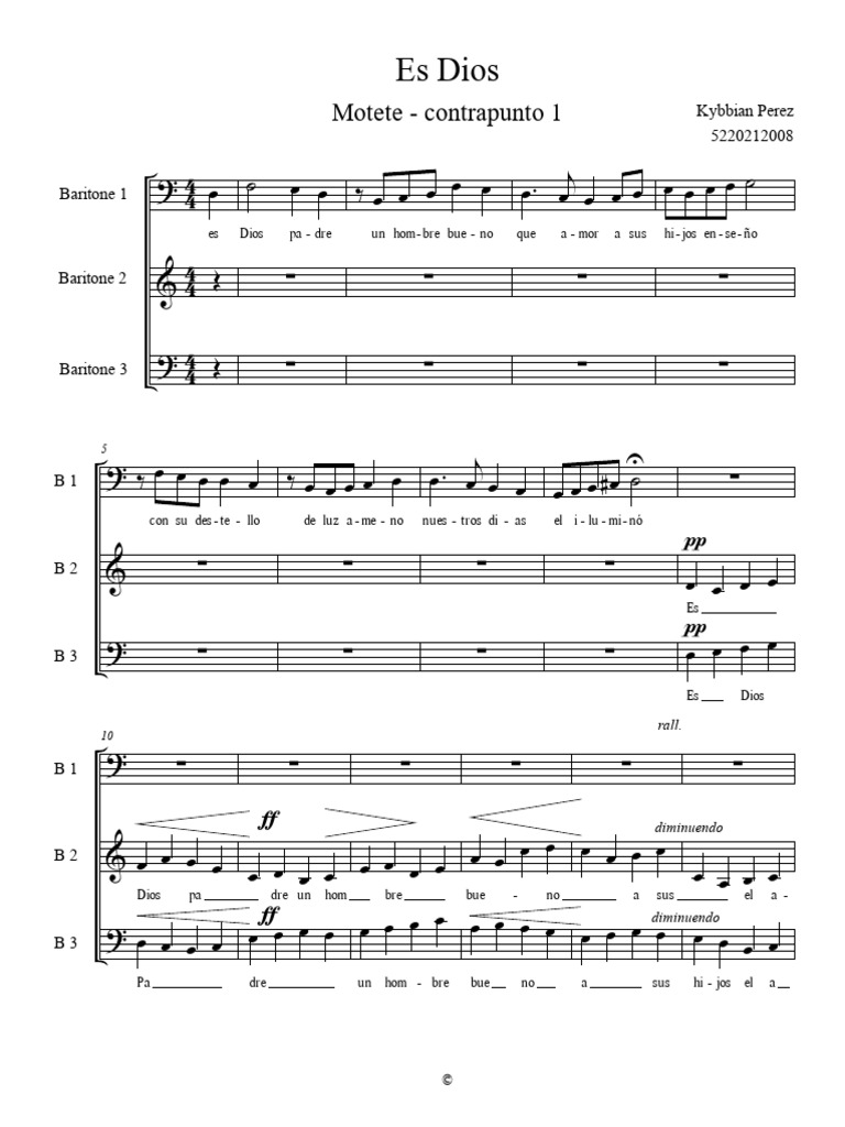 Motete Contrapunto 1 | PDF | Formas musicales | Elementos de la música