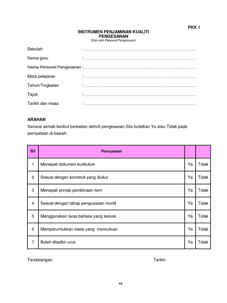 PKK 1 - INSTRUMEN PENGESANAN (KP, JU, GC) | PDF