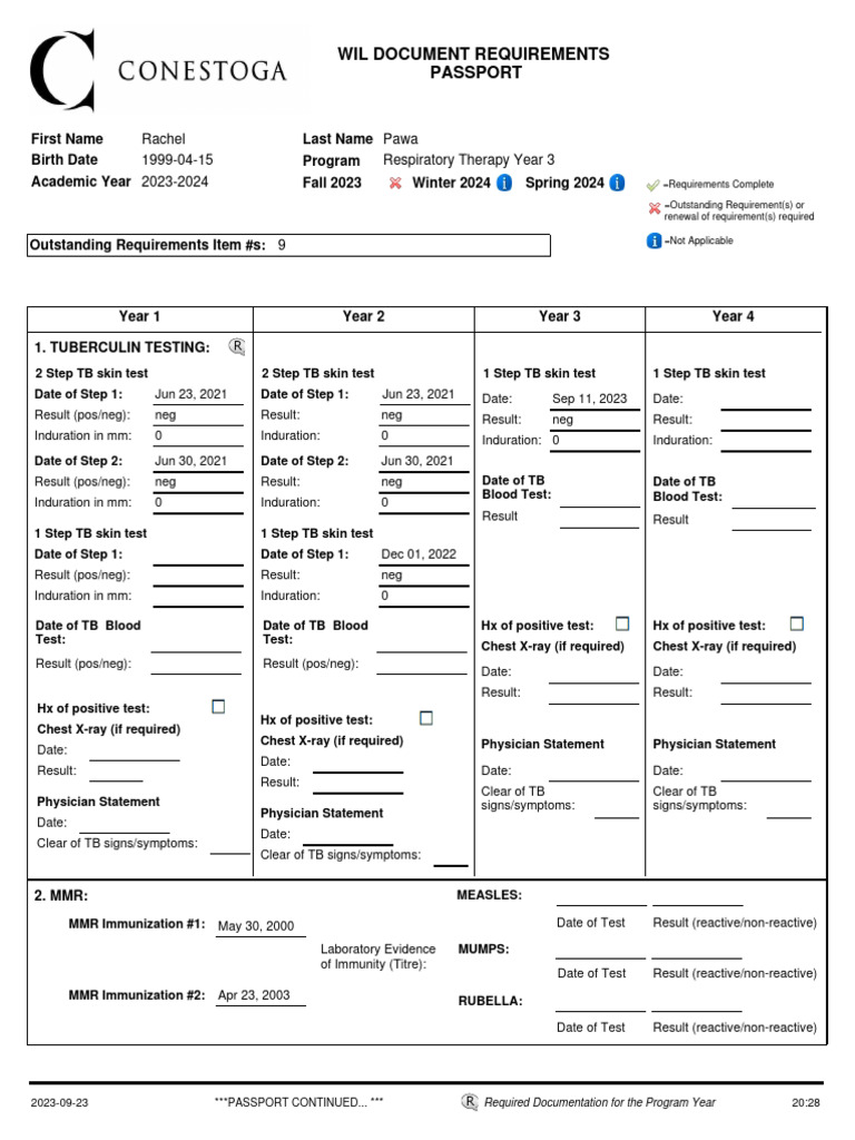 Wil Document Requirements Passport 1 | PDF | Diseases And Disorders | Microbiology