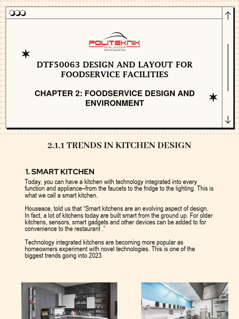 CHAPTER 2 Foodservice Design and Environment | PDF | Kitchen | Home