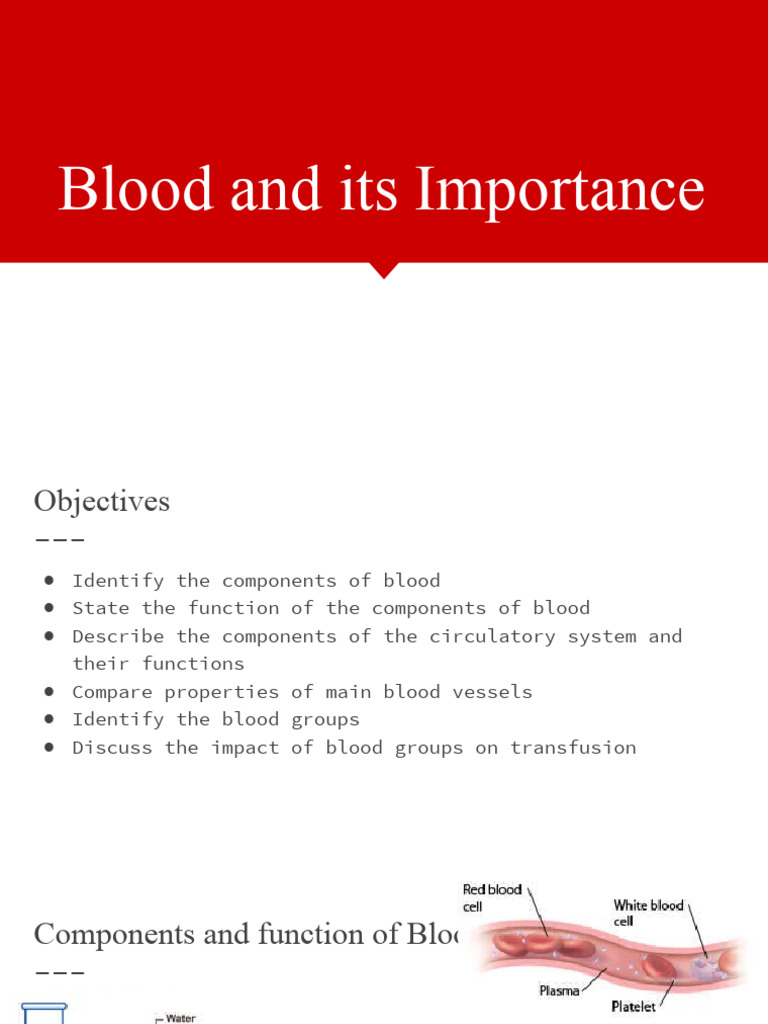 Blood & Its Importance | PDF | Blood Type | Blood