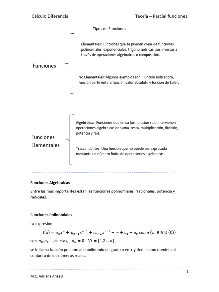 Tipos de Funciones | PDF | Función (Matemáticas) | Número Real