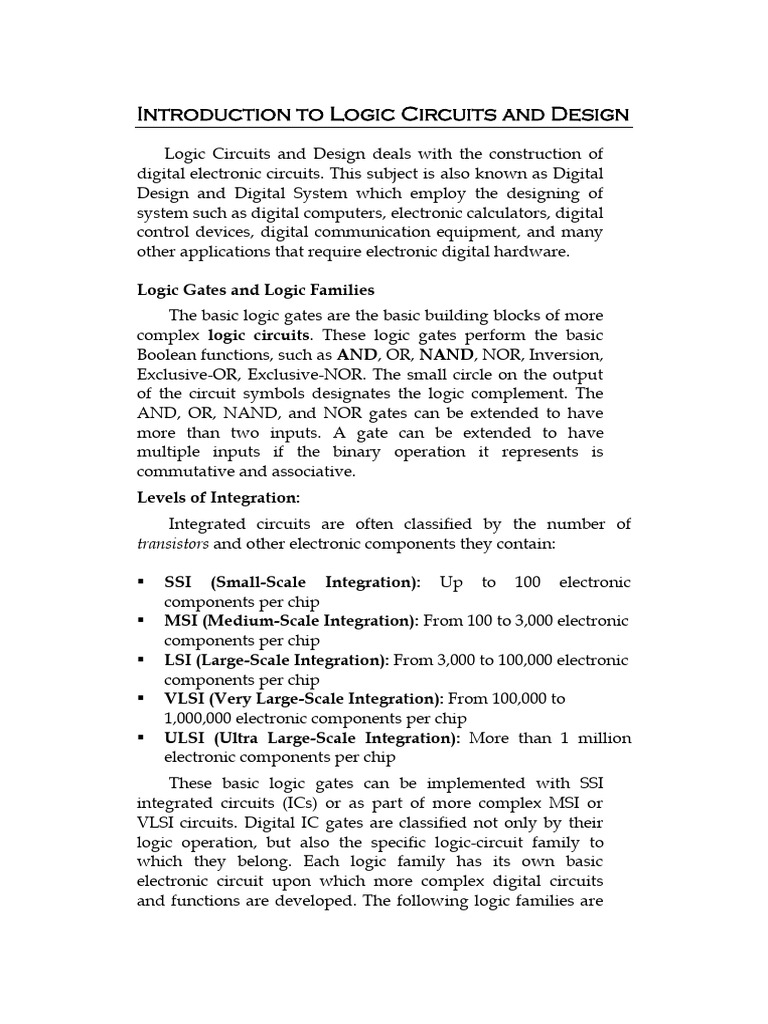 Logic Circuits Design Experiment1 2023 | PDF | Logic Gate | Integrated Circuit