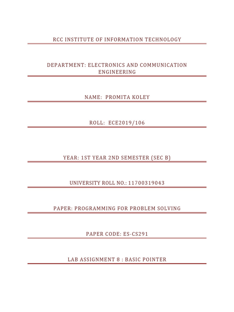 Pointer Basics for ECE Students | PDF