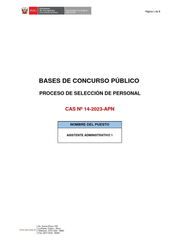 Bases Proceso 2023 014 Apn | PDF | Crecimiento personal y profesional | Negocios