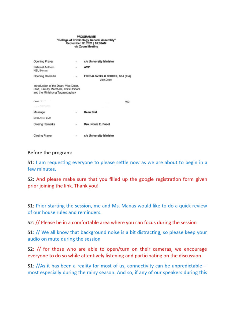 Gen Assembly Script | PDF