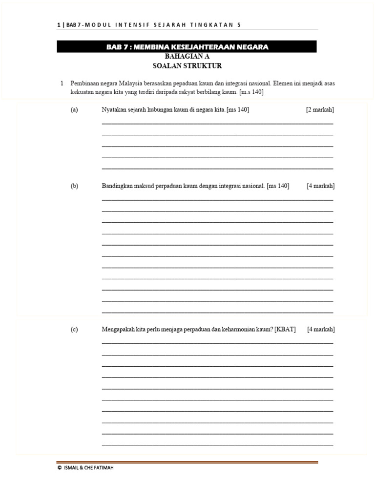 SJ-T5 Modul Latihan Bab 7 | PDF