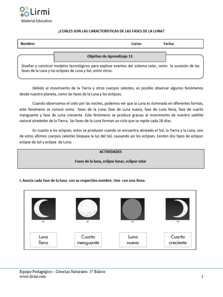 Fases de la Luna y Eclipses | PDF | Eclipse | Luna
