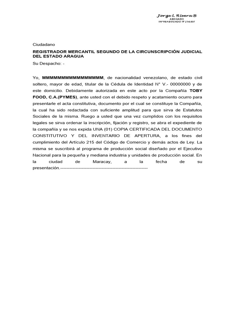 Modelo Pyme | PDF | Compartir (Finanzas) | Alimentos