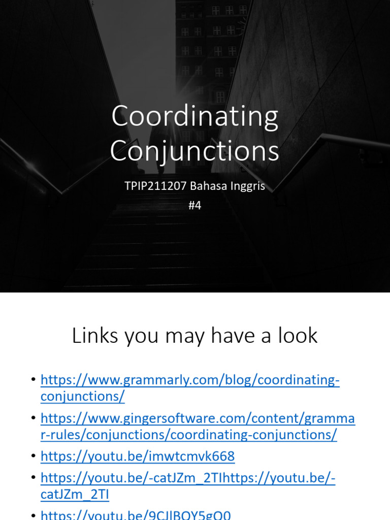 04 Coordinating Conjunctions | PDF | Syntax | Grammar
