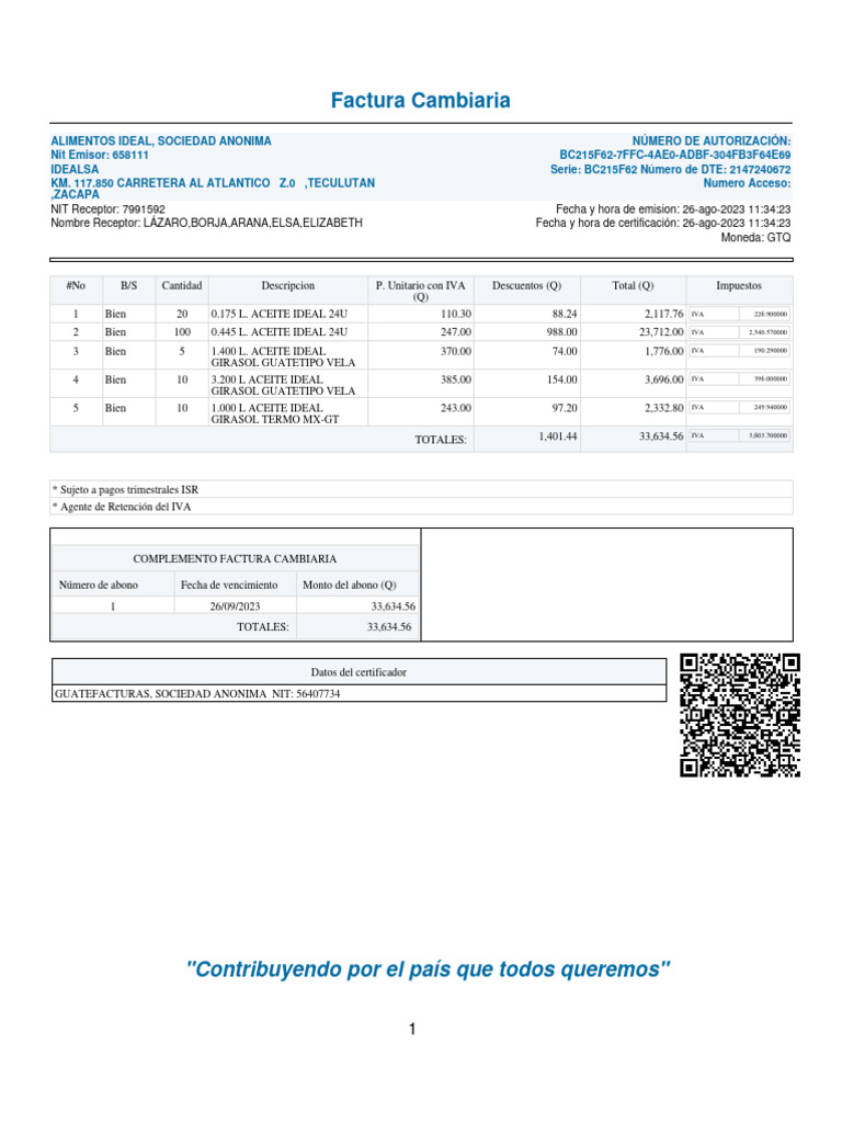 Formato de Factura Cambiaria | PDF | Factura | Pagos