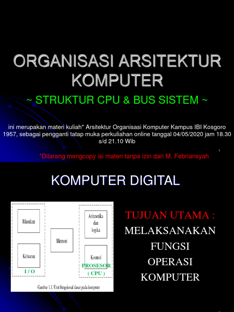 (Online) Struktur Cpu & Bus Sistem | PDF