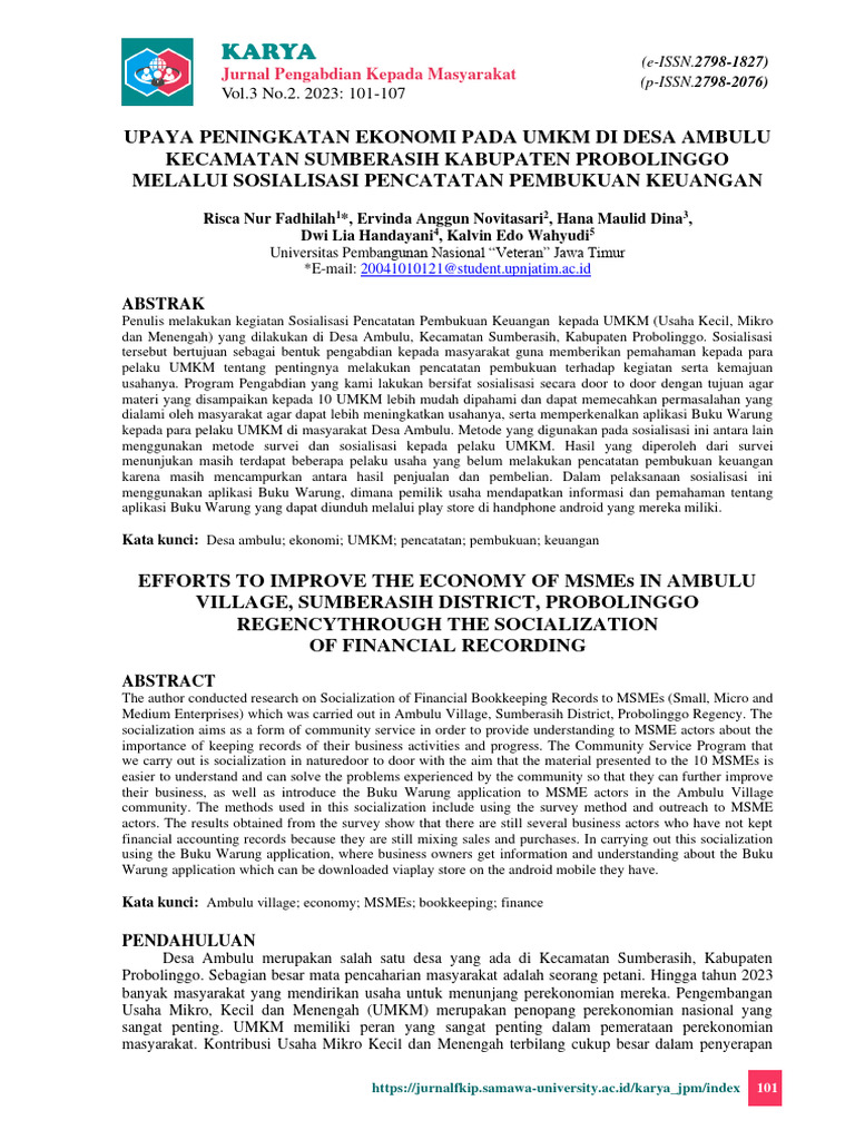 Karya: Vol.3 No.2. 2023: 101-107 | PDF