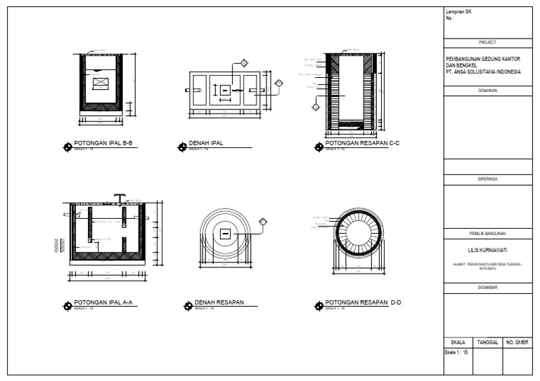 Detail Ipal dan Resapan PT Ansa Tekno | PDF