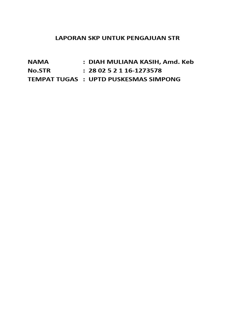 Permohonan Perpanjangan STR Bidan | PDF