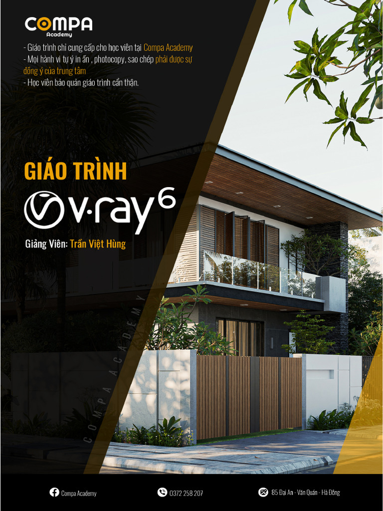GIÁO TRÌNH VRAY 6 - TRẦN VIỆT HÙNG - COMPA ACADEMY | PDF