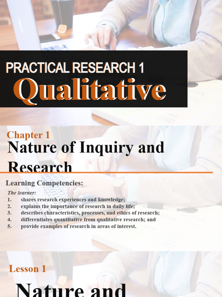 Lesson 1 of Inquiry and Research | PDF | Qualitative Research ...