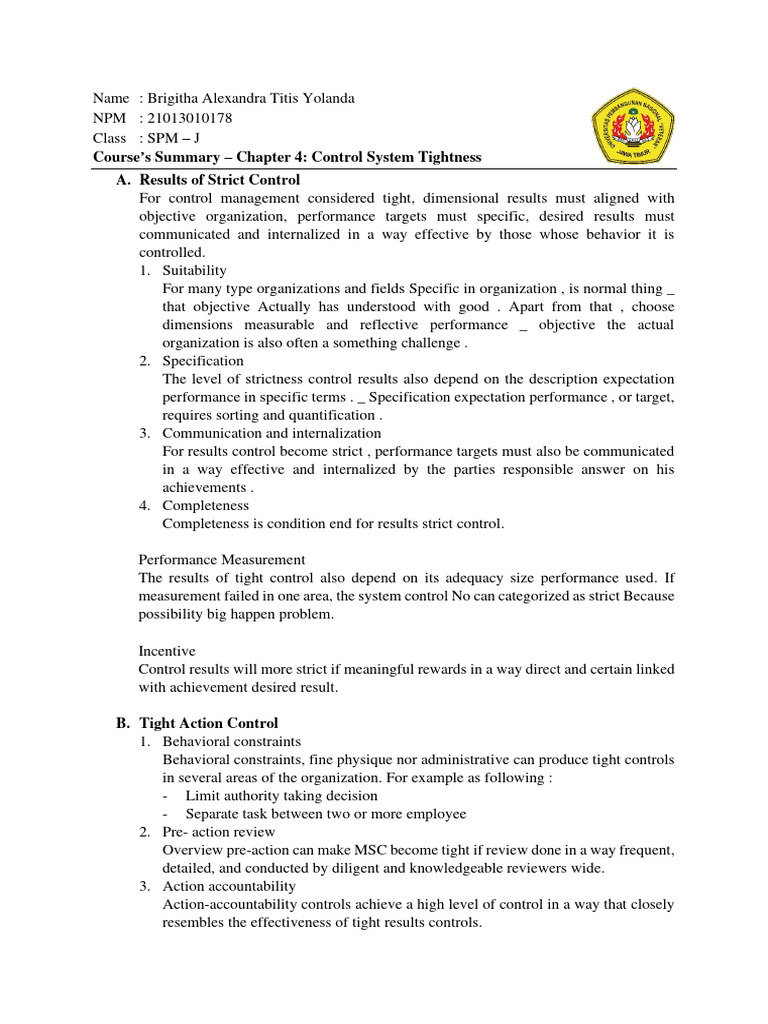 Rangkuman Sistem Pengendalian Manajemen | PDF | Incentive | Cognition