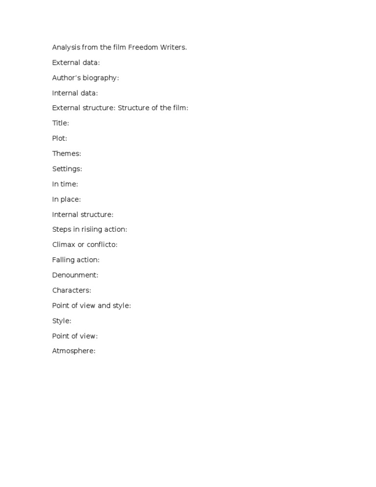 Freedom Writers Film Analysis Guide | PDF | Games & Activities | History