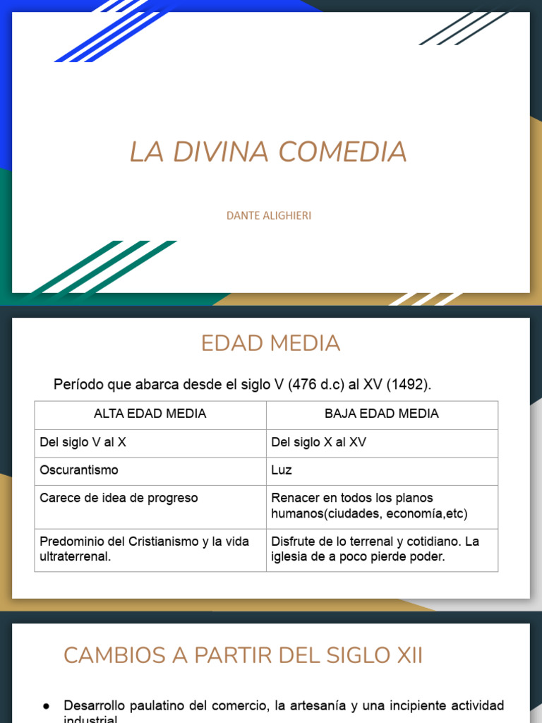 Presentación - La Divina Comedia | PDF | Divina Comedia | Dante Alighieri