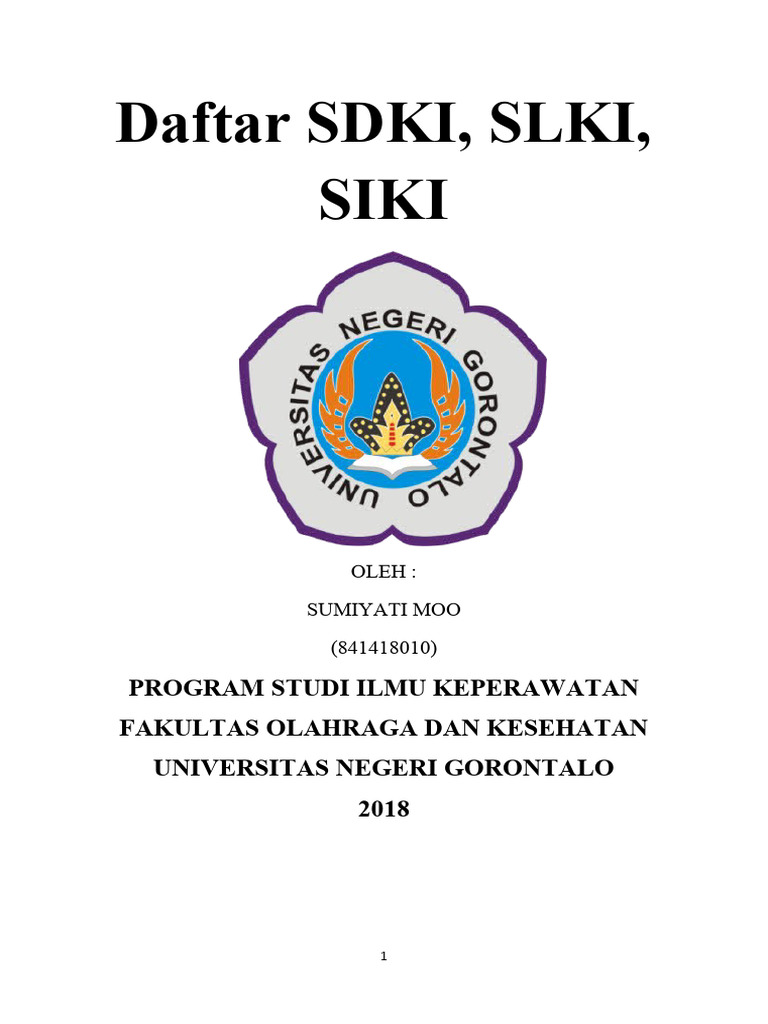 Daftar DIAGNOSA -SDKI-SLKI-SIKI-docx | PDF
