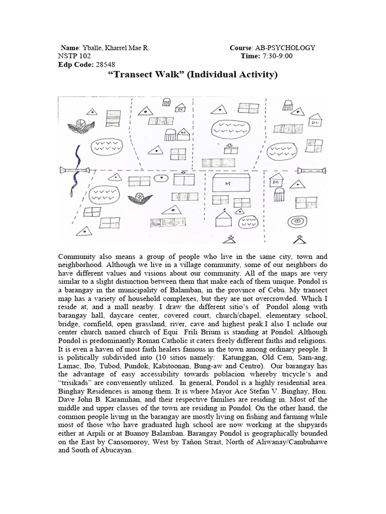 Transect Walk Individual Activity Pdf