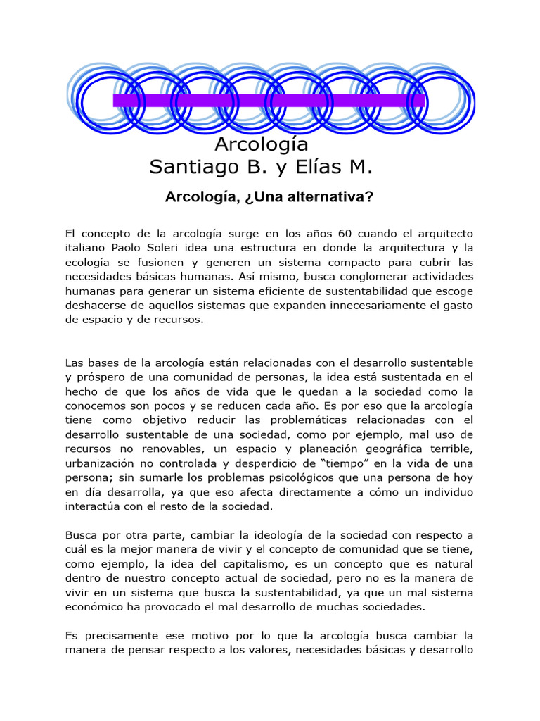 Arcología | PDF | Sociedad | Sustentabilidad