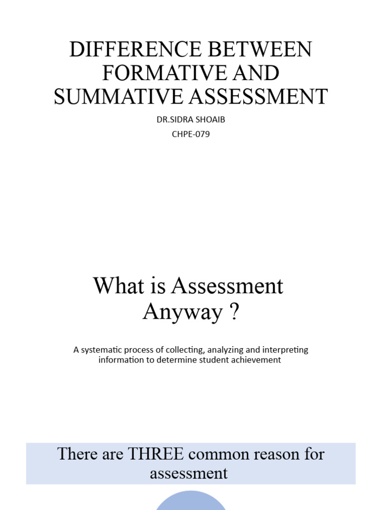Difference Between Formative and Summative Assessment | PDF | Educational Assessment | Cognitive ...